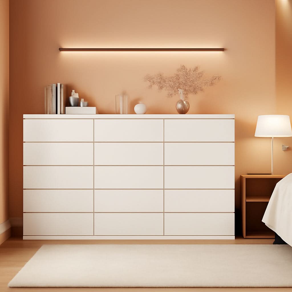 Wooden 6-Layer Chest with Sliding Rail — ShipItFurniture