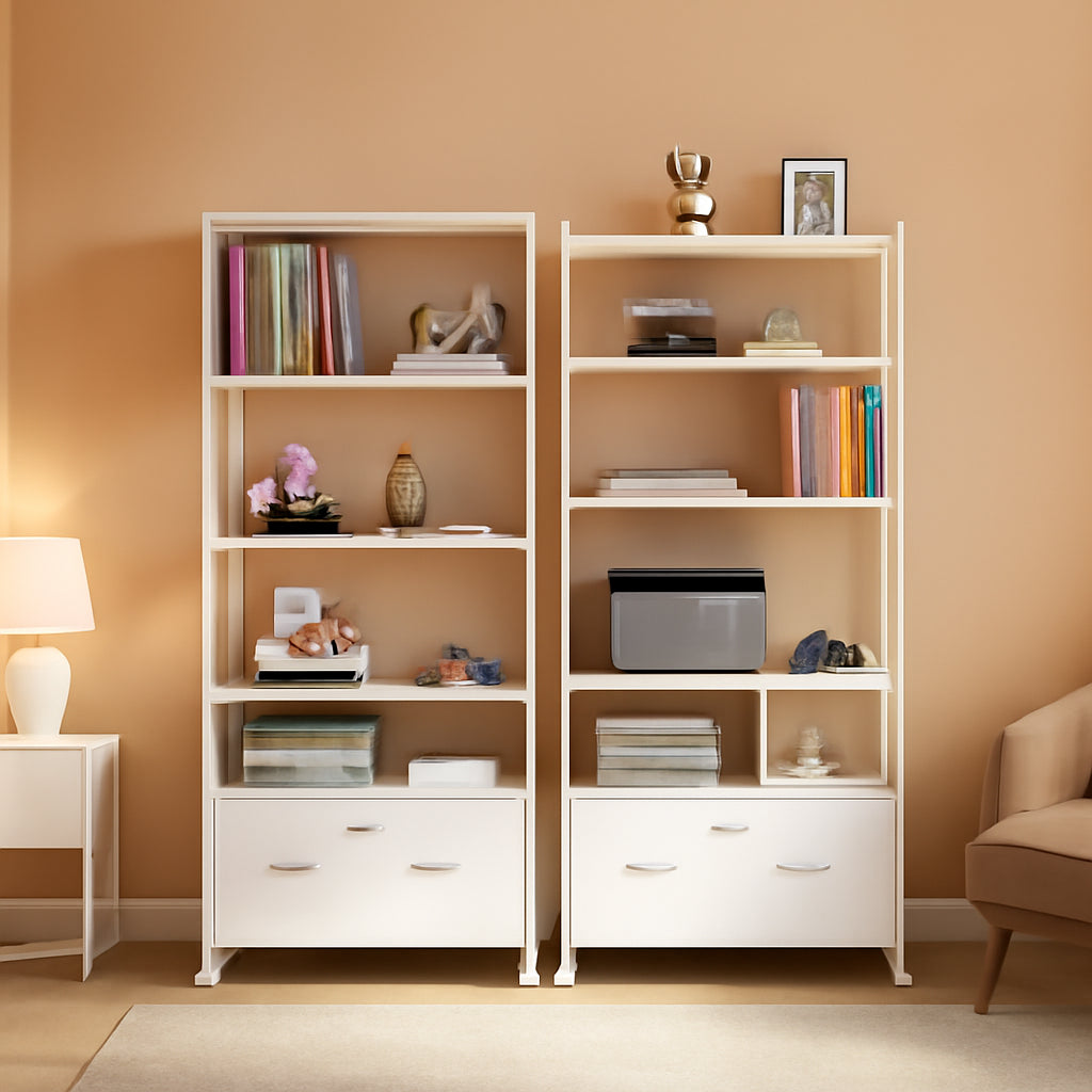 Printer Stand File Cabinet Lock White Office — ShipItFurniture