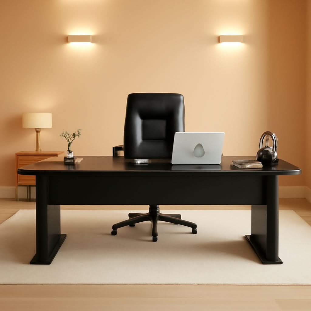 83" L-Shaped Executive Desk, Large Office Desk with 3-Drawer Mobile Fi ...
