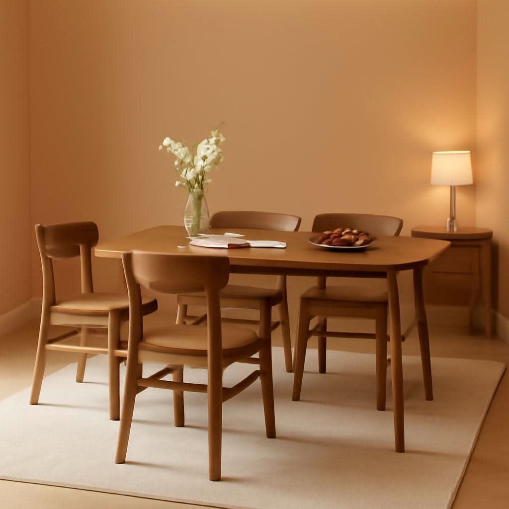 Walnut Telescoping Solid Dining Table With Extension — ShipItFurniture