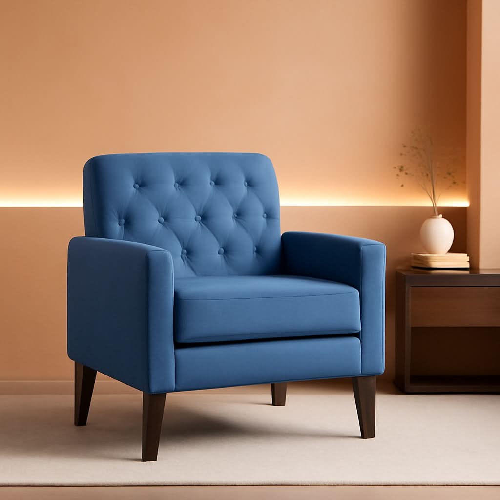 Modern Blue Armchair for Small Spaces — ShipItFurniture