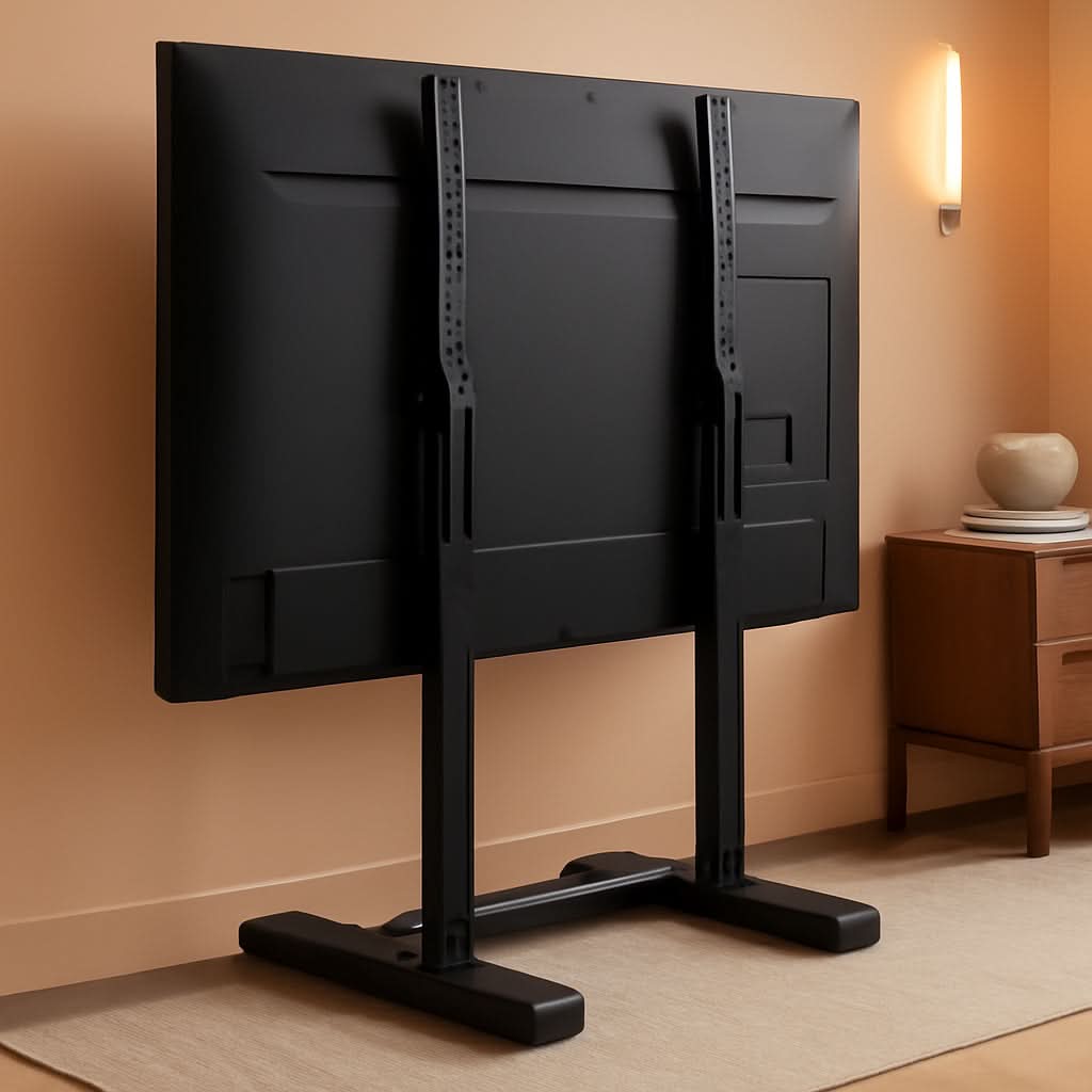 Black Triangular Height Adjustable TV Stand — ShipItFurniture