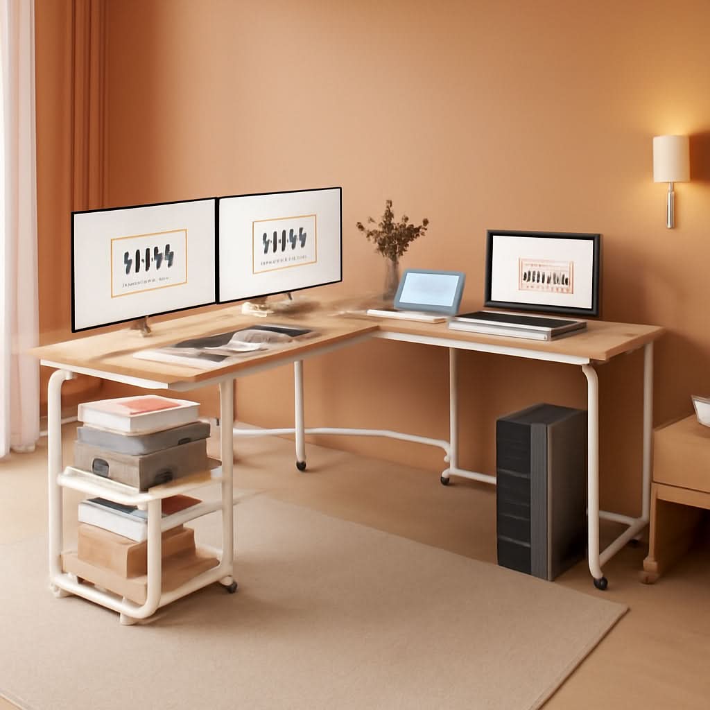 69 Inch Reversible L Shaped Desk For Home Office Use — ShipItFurniture
